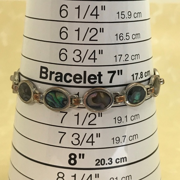 Jewelry | Vintage Inlaid Paua Shell Silver Tone Bracelet | Poshmark